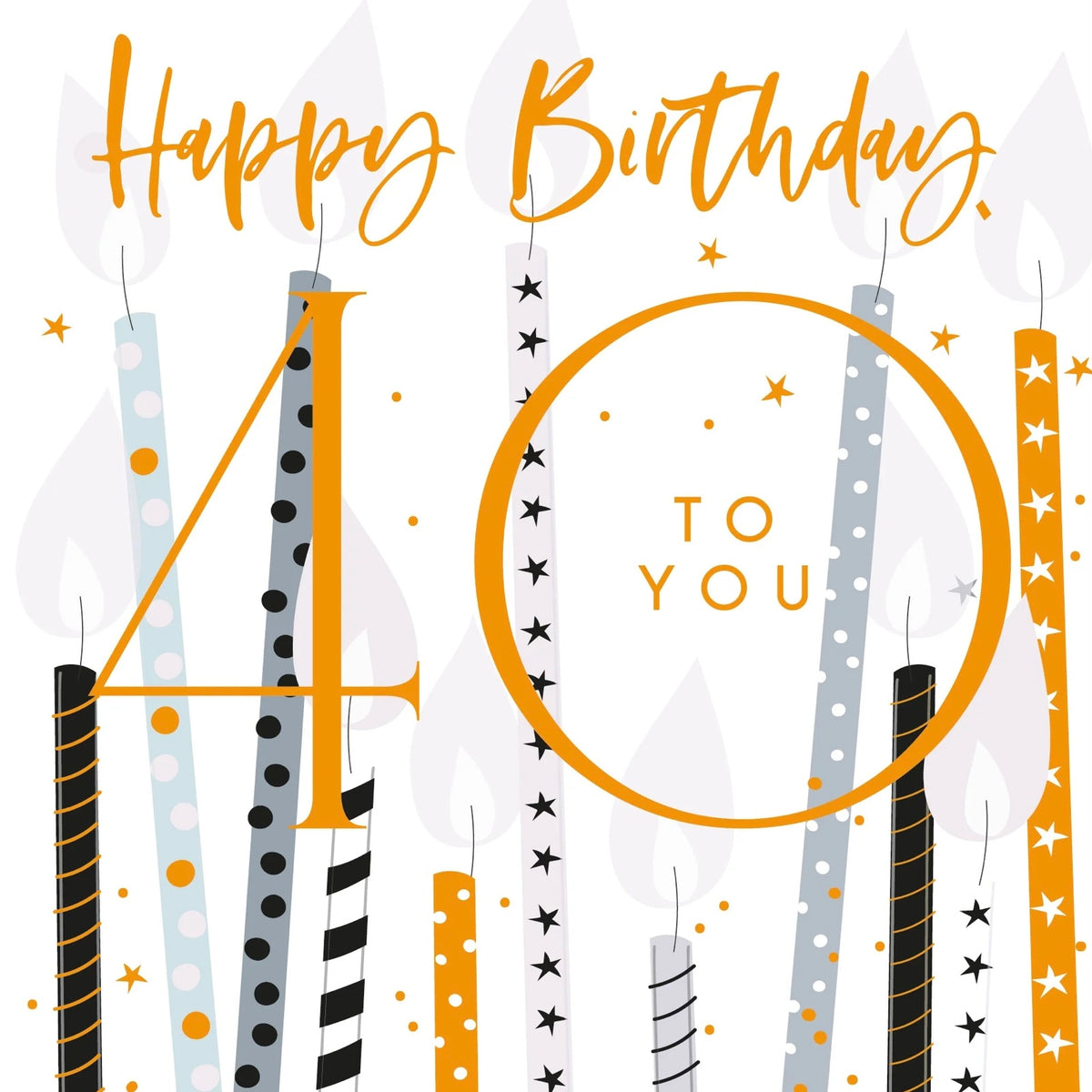 40th Birthday Card - Candles – Scarlet Ribbons