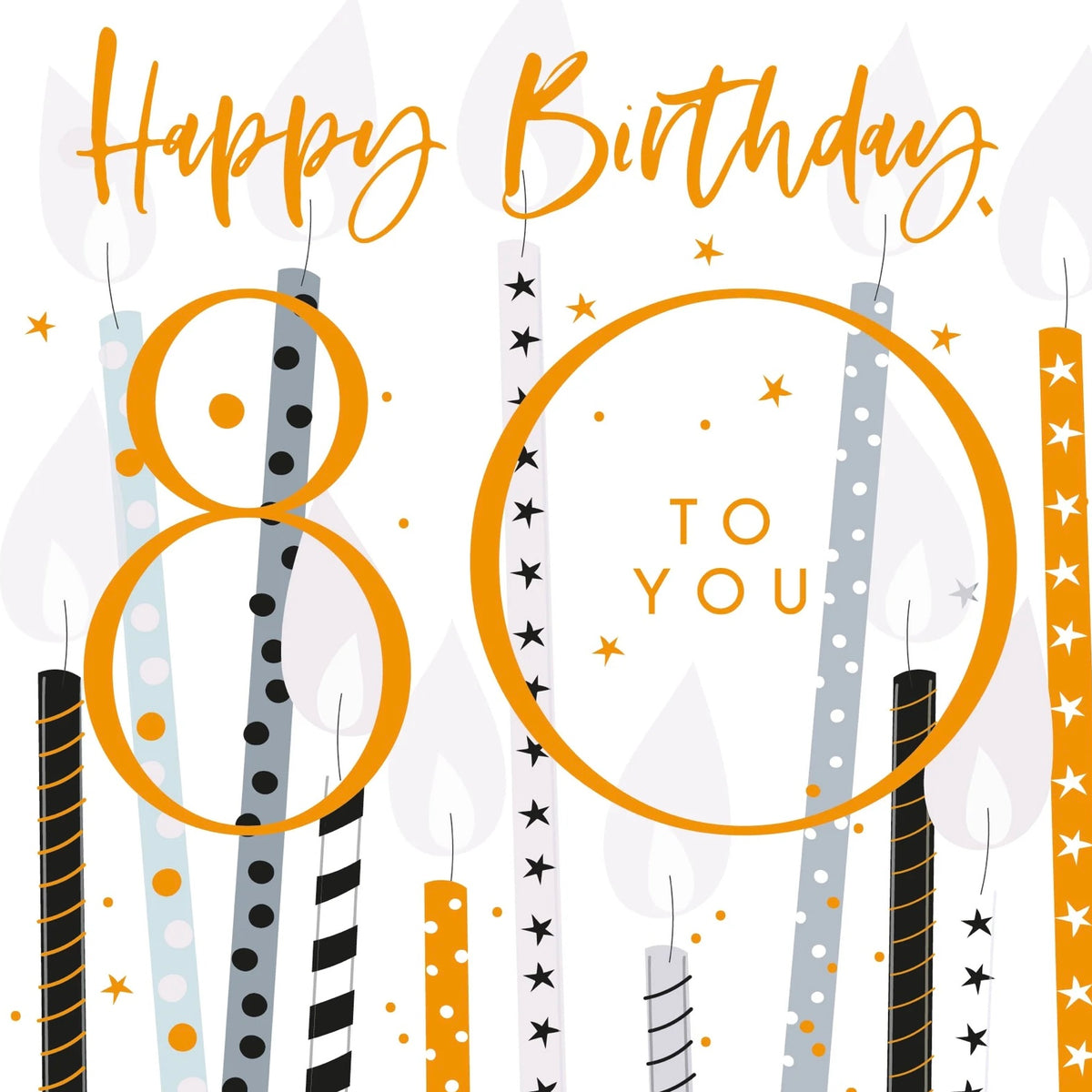 80th Birthday Card - Candles – Scarlet Ribbons