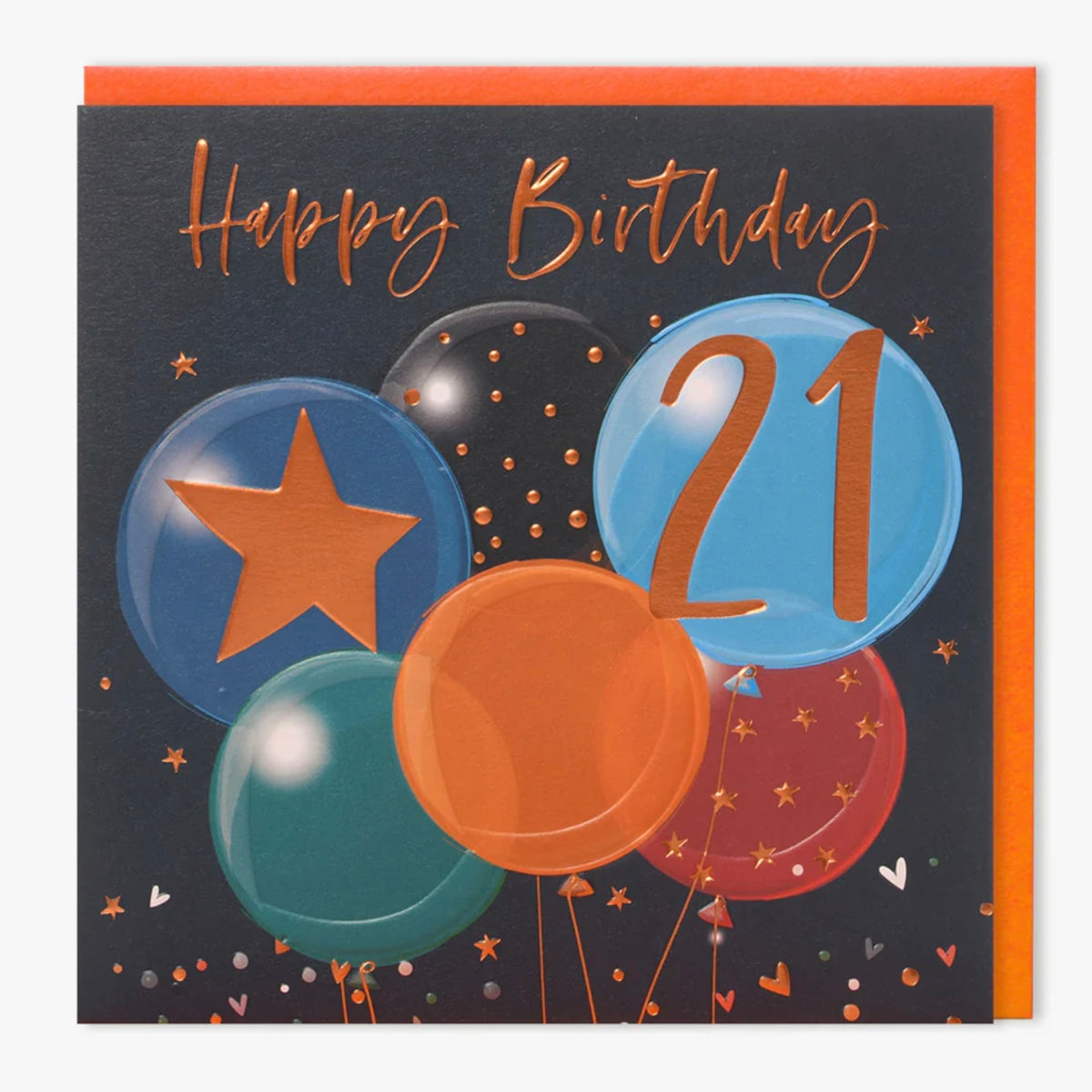 21st Birthday Card - Blue Balloons – Scarlet Ribbons
