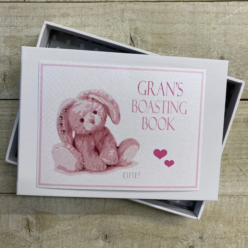 Gran's Boasting Book - Pink Bunny – Scarlet Ribbons
