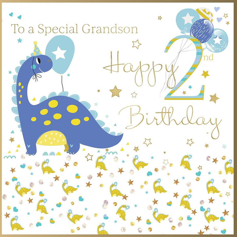Special Grandson 2nd Birthday Card – Scarlet Ribbons