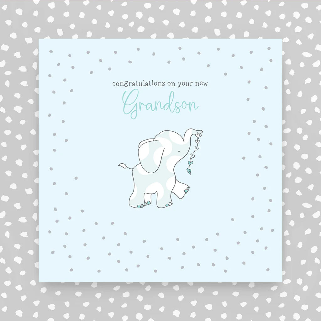 On Your New Grandson Elephant Card – Scarlet Ribbons
