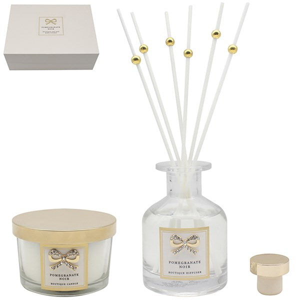 Pomegranate Noir Candle & Diffuser Gift Set – Scarlet Ribbons