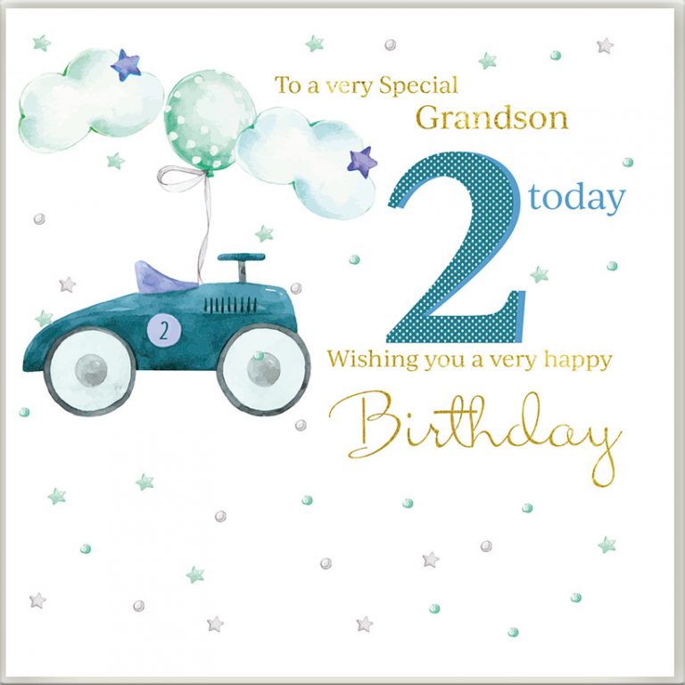 Grandson 2nd Birthday Card – Scarlet Ribbons