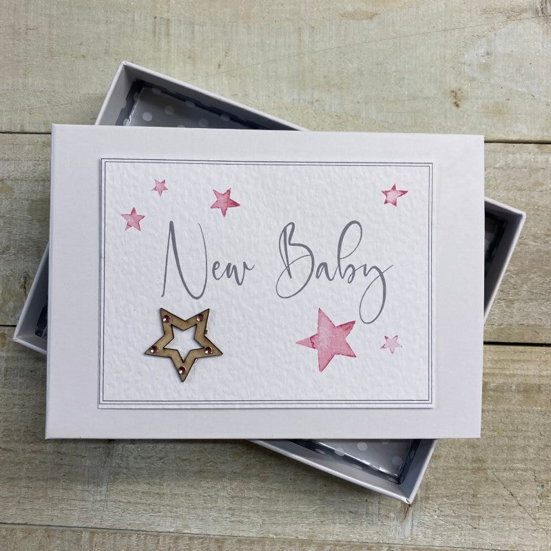 New Baby Pink Stars Photo Album – Scarlet Ribbons