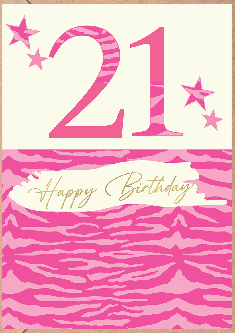 Rush Designs Female 21st Birthday Card – Scarlet Ribbons
