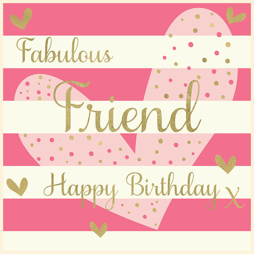 Rush Designs Fabulous Friend Birthday Card – Scarlet Ribbons