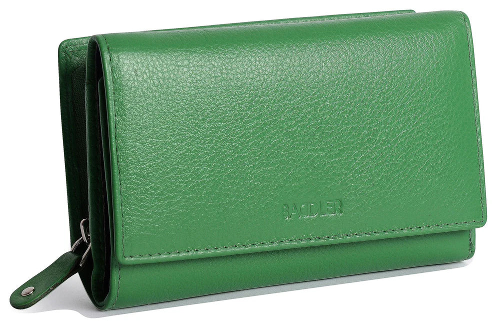 Saddler Eleanor Trifold Purse - Green – Scarlet Ribbons