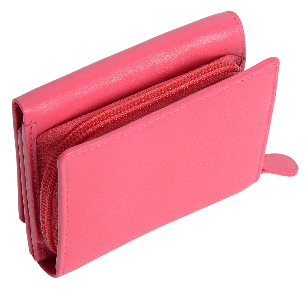 Saddler Carla Leather Compact Trifold Purse - Fuschia – Scarlet Ribbons