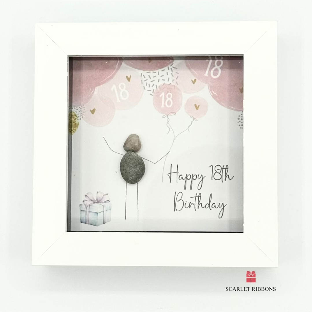 Mini Pebble Picture - Happy 18th Birthday – Scarlet Ribbons
