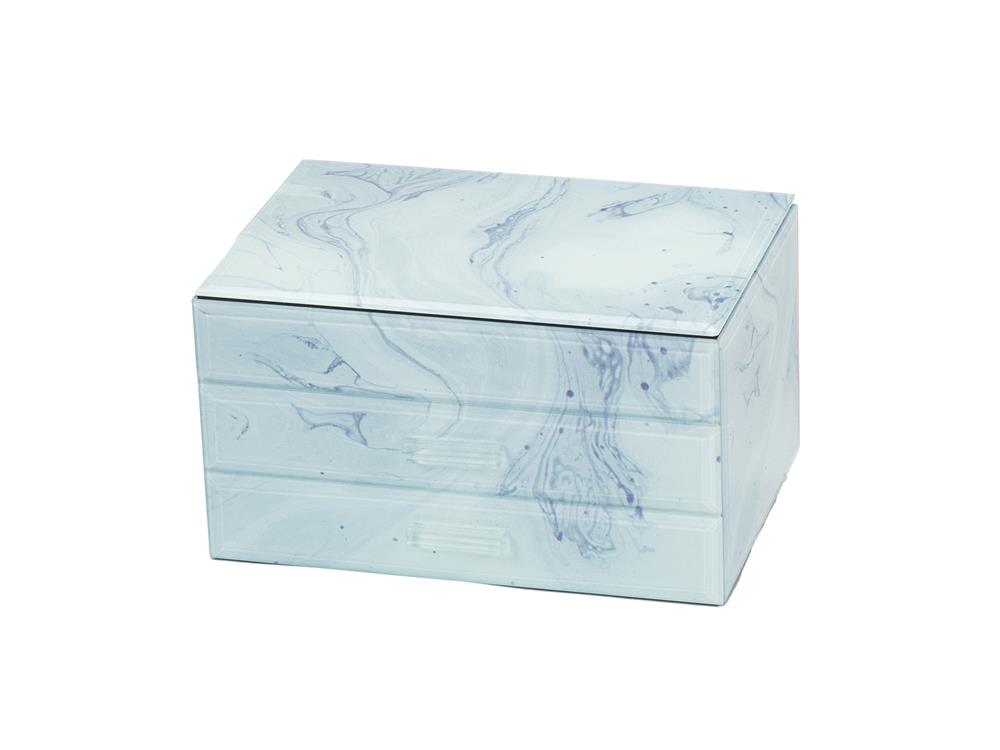 White Marble Trinket Box with 2 Drawers – Scarlet Ribbons